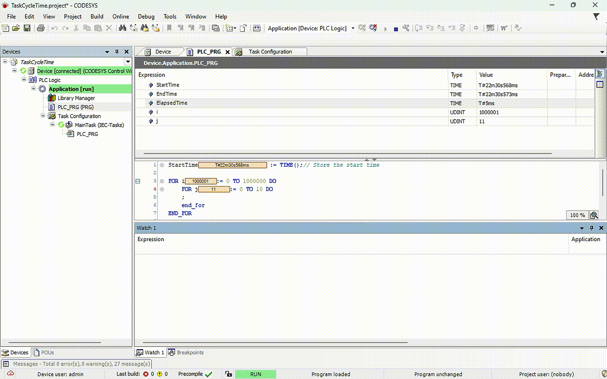 CODESYS Tutorial: Getting the Actual Cycle Time of a Current Task | by ...