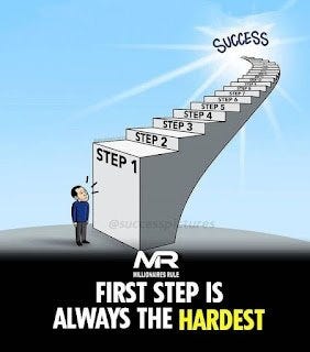 First step is always the hardest. - Todayinfoworld - Medium