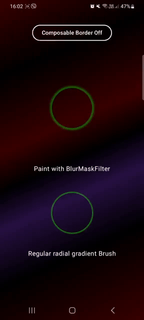 Shadow Halo Effect with Transparent Outline Borders for Circular Shapes in Jetpack Compose Using ...