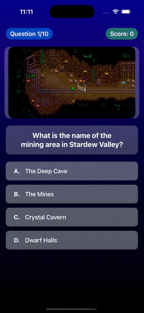 Intro to SwiftUI HW5: 選擇題 App. b12902087 姚瑋 | by Jovytta E. Y. | 台大 iOS App 程式設計 | Apr, 2025 ...
