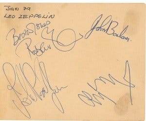 Led Zeppelin Memorabilia and Autographs | by Greig McArthur | Medium