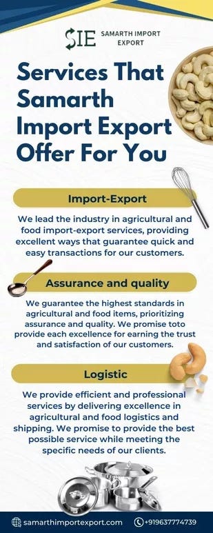 Services That Samarth Import Export Offer For You - SAMARTH IMPORT ...