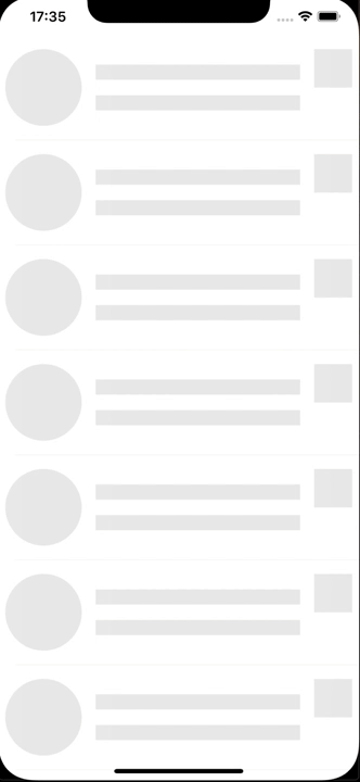 Skeleton view — alternative for loading indicator | by Artur Chabera ...