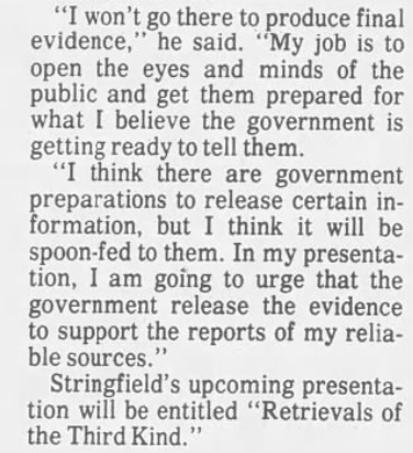 Leonard Stringfield on Disclosure in 1978 - Richard Geldreich, Jr. - Medium