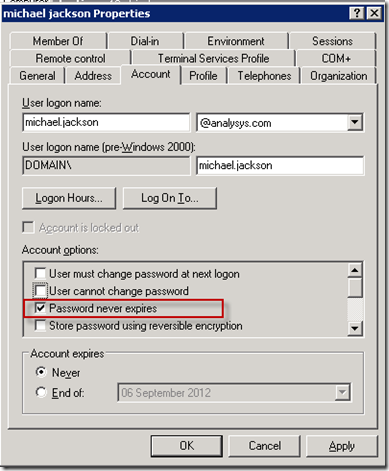 PowerShell Script : Setting up Domain account password expiry ...