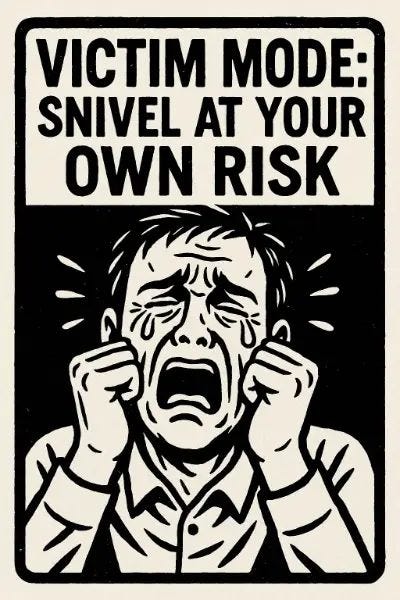 Victim Mode: Snivel At Your Own Risk | by Bryan DeHart | May, 2025 | Medium