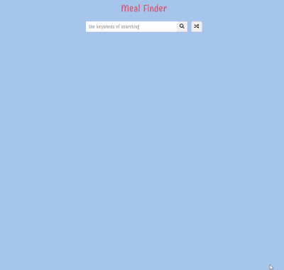 Meal Finder using MealDB API. Course from Brad Traversy | by YvonneDev ...