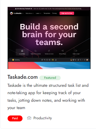 Taskade is the ultimate structured task list and note-taking app for ...