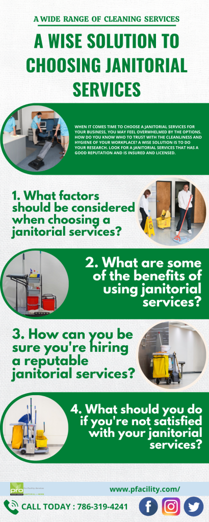 A Wise Solution To Choosing janitorial services. | by Pro Facility | Medium