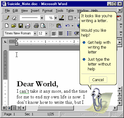 Paperclip Guy Microsoft Word