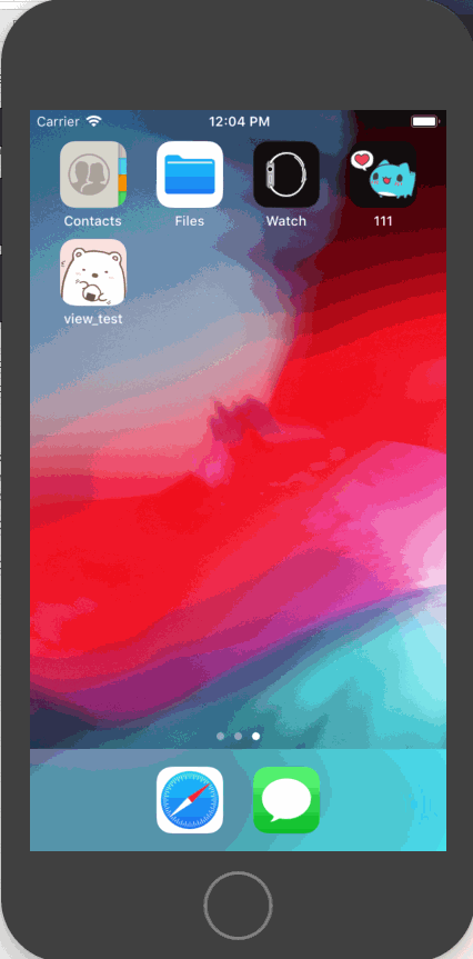 用view拼出漂亮的圖案 — 角落生物的白熊. (1) App 操作的動畫影片 gif。 | by 趙芷婷 | 海大 SwiftUI iOS / Flutter App 程式設計 | Medium