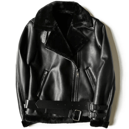 Title: Embrace Timeless Style with Real Leather Shearling Moto Jackets ...