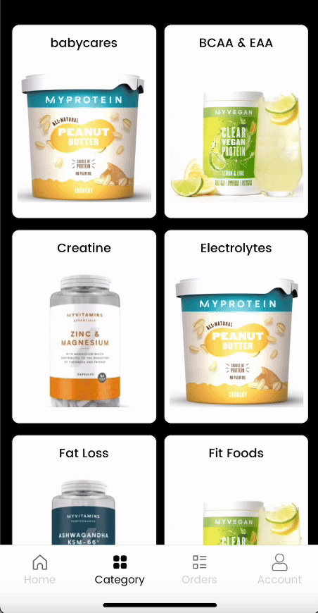 Animated Grid View Categories in React Native | by Rathore Himanshu ...