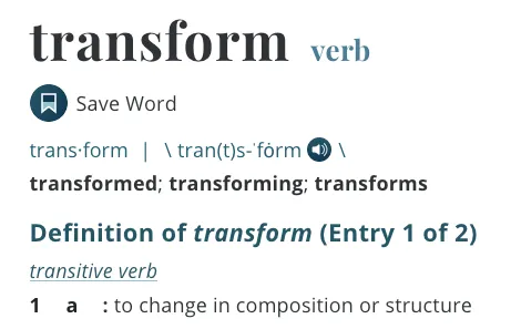 Transformation, blah, blah, blah. What exactly do you mean by… | by D ...