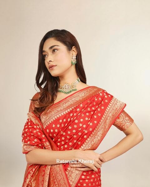 Embrace Timeless Elegance: The Banarasi Pure Silk Bridal Saree by Ratanshi Kheraj Sarees | by ...