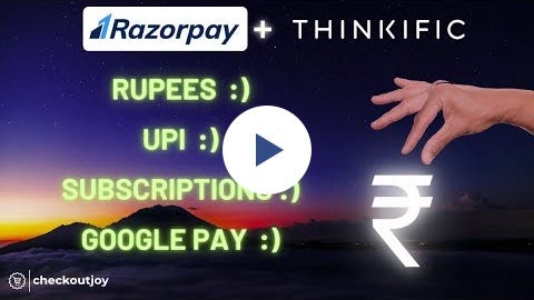How to connect Razorpay to Thinkific and sell courses in India — full ...