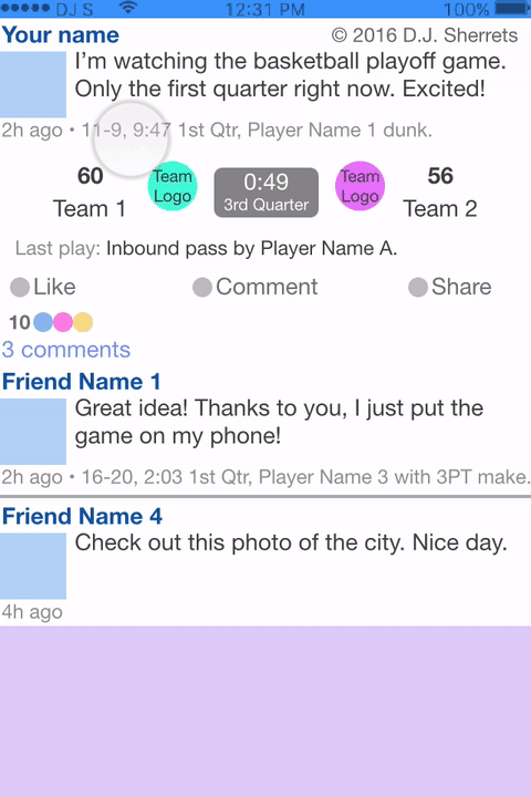 Idea: Annotation for sports scores & plays when commenting/reacting ...