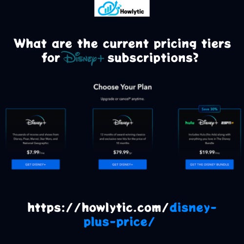 What are the current pricing tiers for Disney Plus subscriptions? | by ...