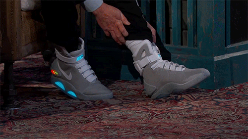 Self-tying shoes. Power bands, al-right! | by Stephany Sommers | Medium