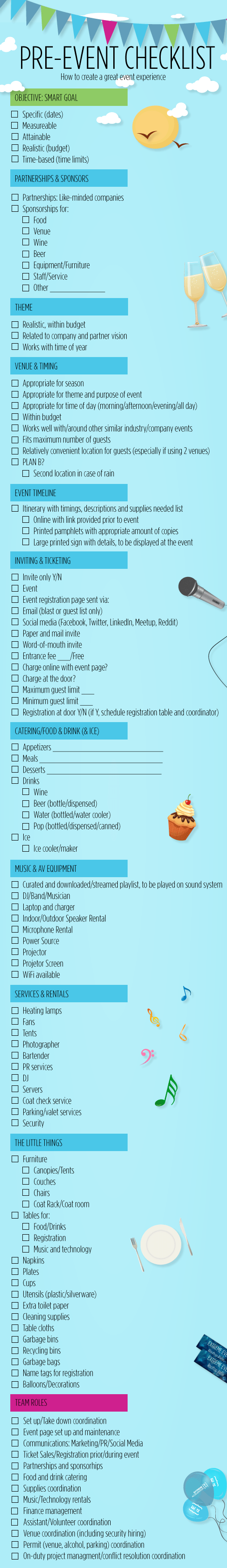 How to Create a Great Event Experience: A Pre-event Checklist | by ...