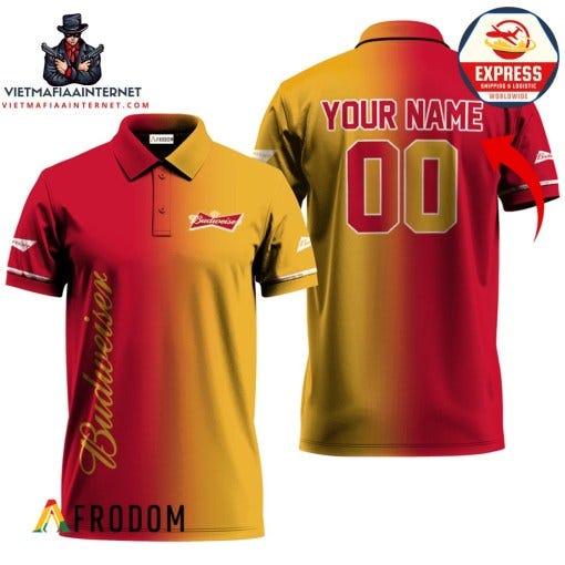 Personalized Gradient Budweiser Beer Polo Shirt | by vietmafiaainternet ...