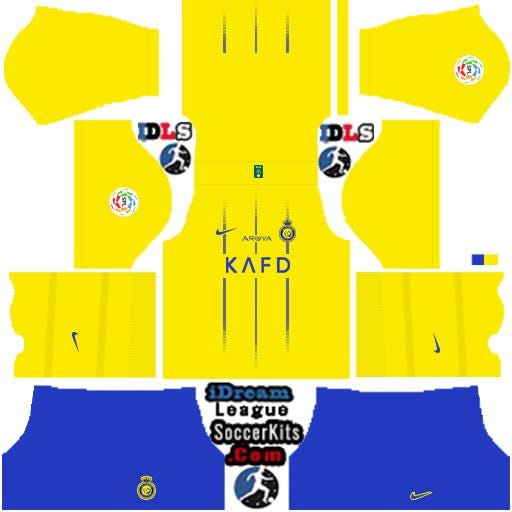Al Nassr DLS 24 Kits 2024 FTS | Dream League Soccer 2024 Kits Logo | by ...
