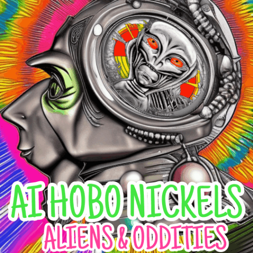 AI HOBO NICKELS NFCs NON FUNGIBLE COINS ERC721 DIGITAL ART TOKENS COIN ...