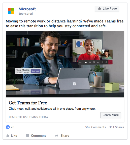 Portfolio — Social Media Advertising — Microsoft Teams Ad Mockup | by ...
