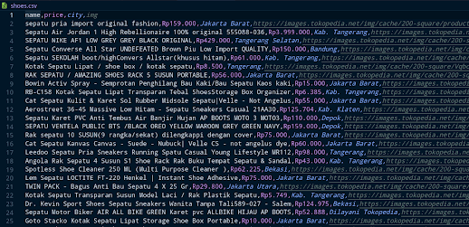 Web Scraping with Python in Indonesian E-Commerce (Tokopedia) Part 2: Present the Data as a CSV ...