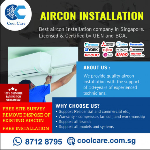 AIRCON INSTALLATION SINGAPORE. AIRCON INSTALLATION, COOLCARE is one of ...
