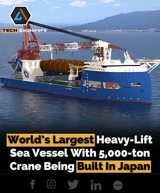 World’s Largest Heavy-Lift Sea Vessel With 5,000-ton Crane Being Built ...