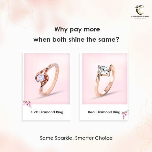 Celebrate Love with CVD Diamond Engagement Rings from Carbon Cube ...