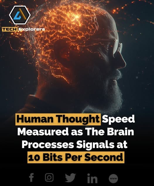 Human Thought Speed Measured as The Brain Processes Signals at 10 Bits Per Second - The MES ...