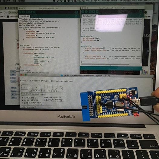 用arduino Ide來寫stm32f103程式 Stm32f103可以使用arduino Ide來寫程式 By Pondahai 