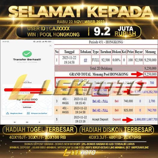BUKTI JP LEKTOTO TGL 22 NOVEMBER 2023 | by Lektoto | Nov, 2023 | Medium