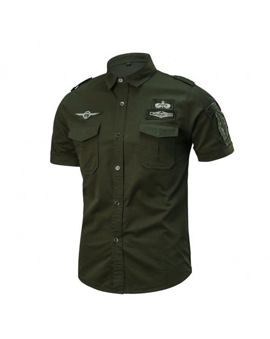 Trendy Top Selling Fashion Military Army Green Shirt For Men To Wear ...