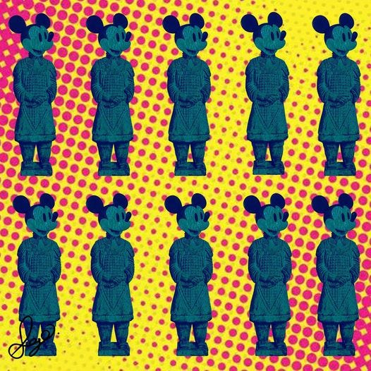 Terra Cotta Mickey (Homage to Jeff Koons) - Sean Go - Medium