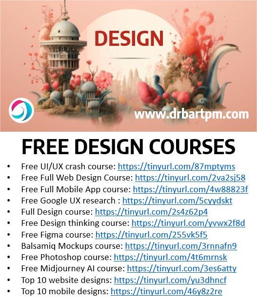 12 free courses to learn design as a Product Manager | by Dr Bart PM | Bootcamp | Medium