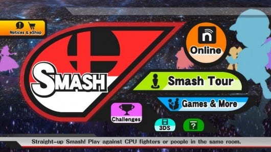Super Smash Bros 4 — Main Menu UI/UX | by Griffin Beels | Medium