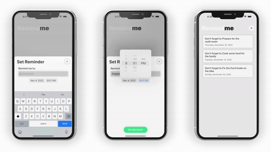 Lets build a Reminder App using Swift(UIKit). Scheduling Local Notifications, Custom popOverView ...
