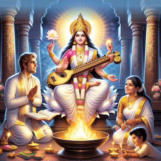 2nd February Saraswati Puja. Saraswati Puja, also known as Vasant… | by Cambridgedesignvector ...