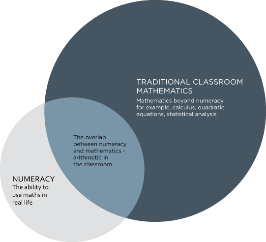 Reflect on the difference between mathematics and numeracy. Provide ...