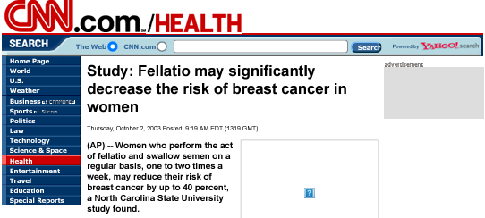 Study: Fellatio may significantly decrease the risk of breast cancer in ...