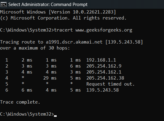 The Windows Process Journey — TRACERT.exe (TCP/IP Traceroute Command ...