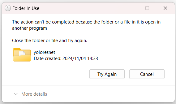 How to move a folder when something is blocking it: ‘Folder In Use The ...