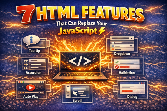7 HTML Features That Can Replace Your JavaScript ⚡ | by Xiuer Old ...