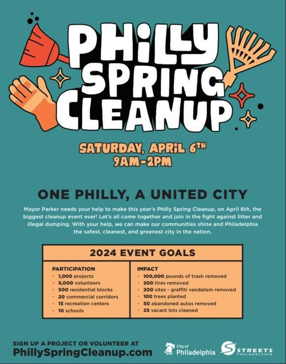 Philly’s Annual Spring Clean-Up is Back April 6th | by iWriteTee ...