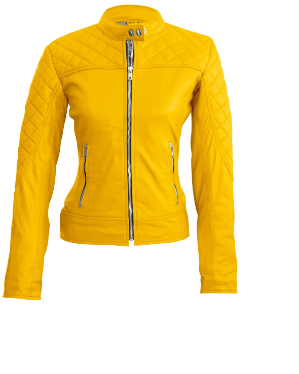Title: Embrace Elegance with the Leather Sheep Skin Women Yellow ...