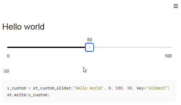 Streamlit Components tutorial — build a custom slider | by Fanilo Andrianasolo | Medium