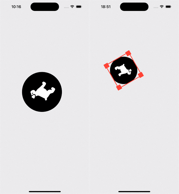 SwiftUI: Resizing, Rotating, Re-Positioning View Simultaneously 2 Ways | by Itsuki | Level Up Coding